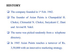 Asian paint limited | PPTX