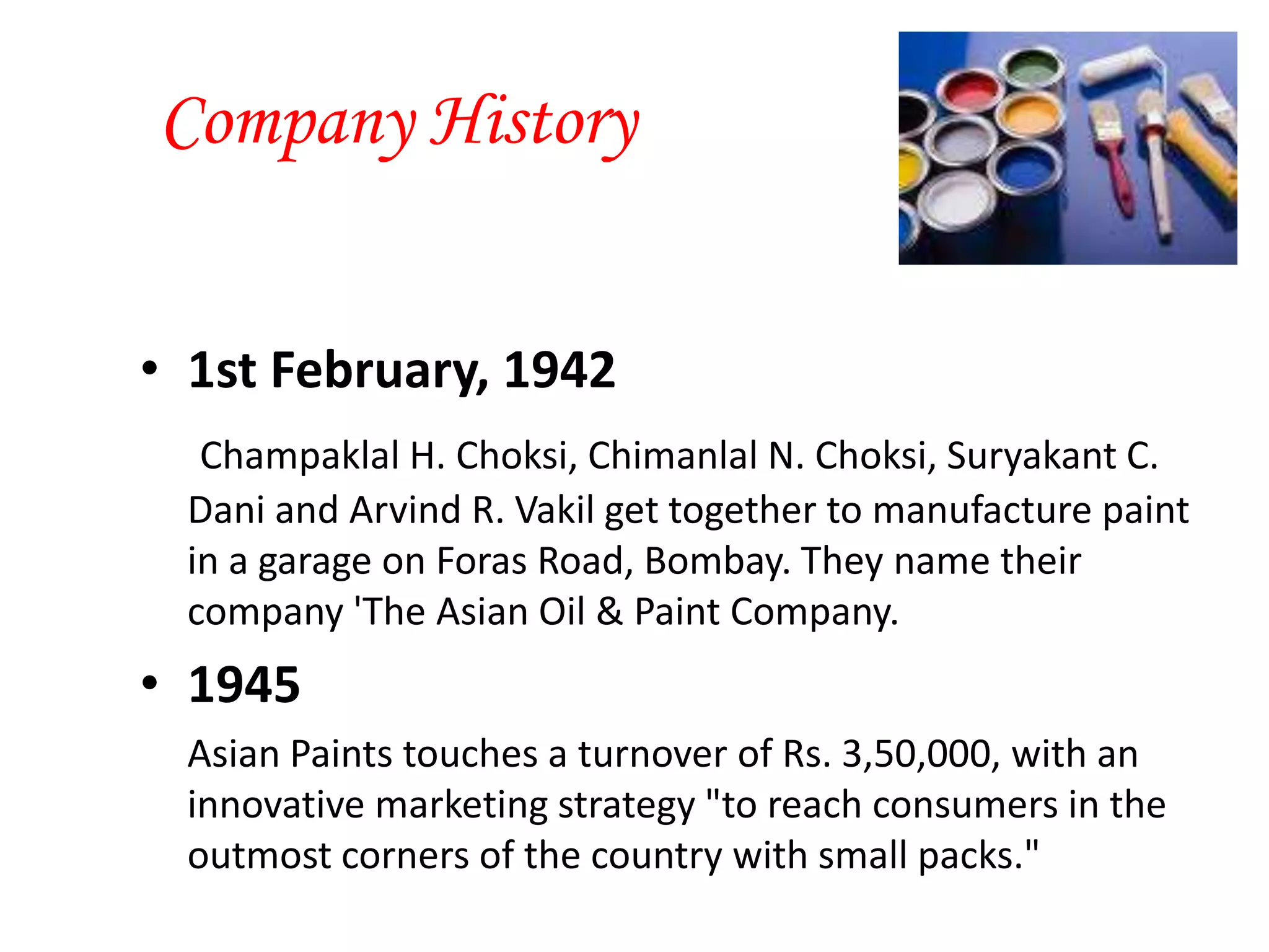 Asian paint ppt | PPTX