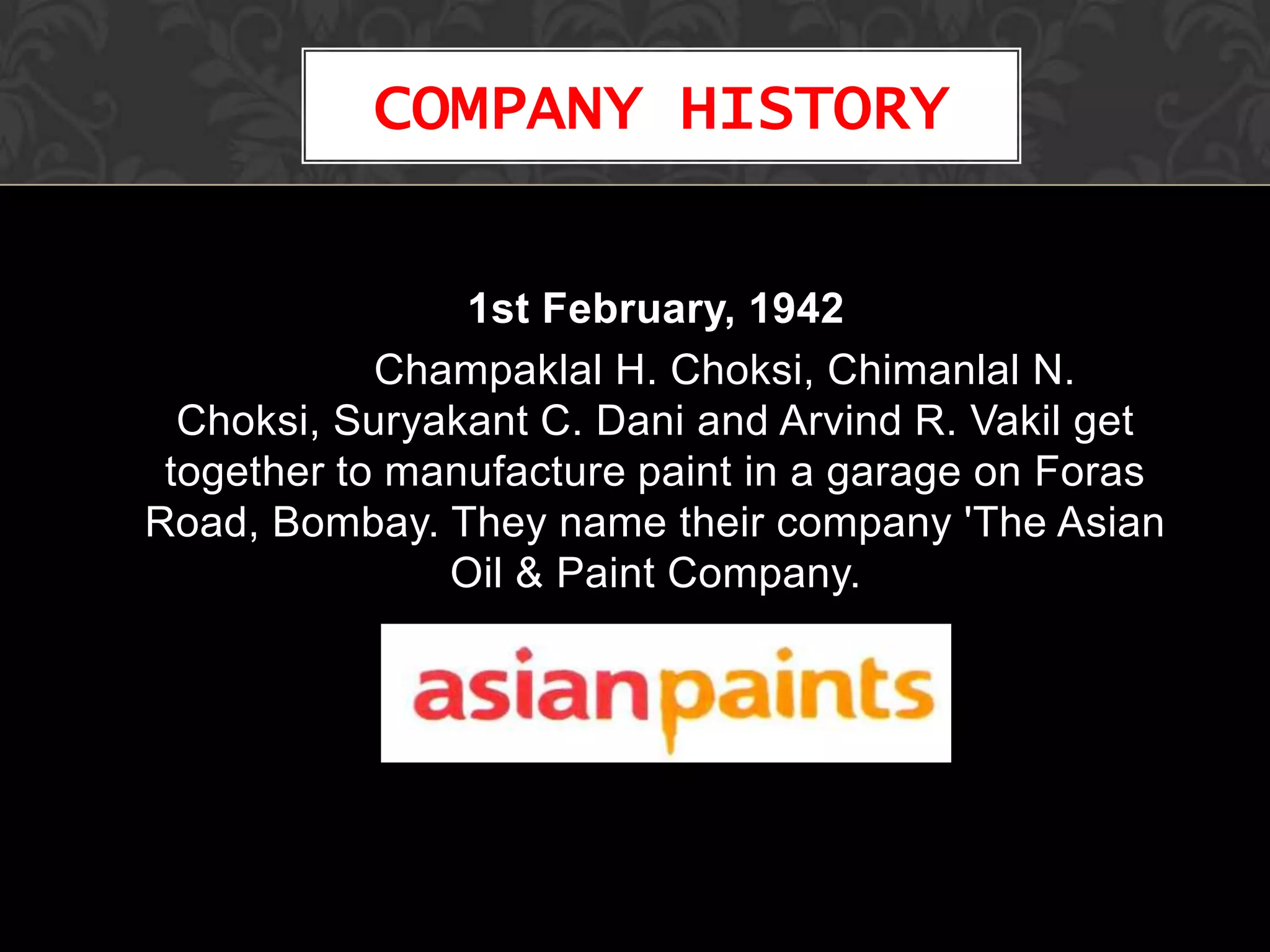 Asian paint's. | PPTX