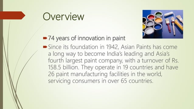 Asian paints Marketing Management Presentation | PPT