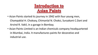 Asian paints | PPTX