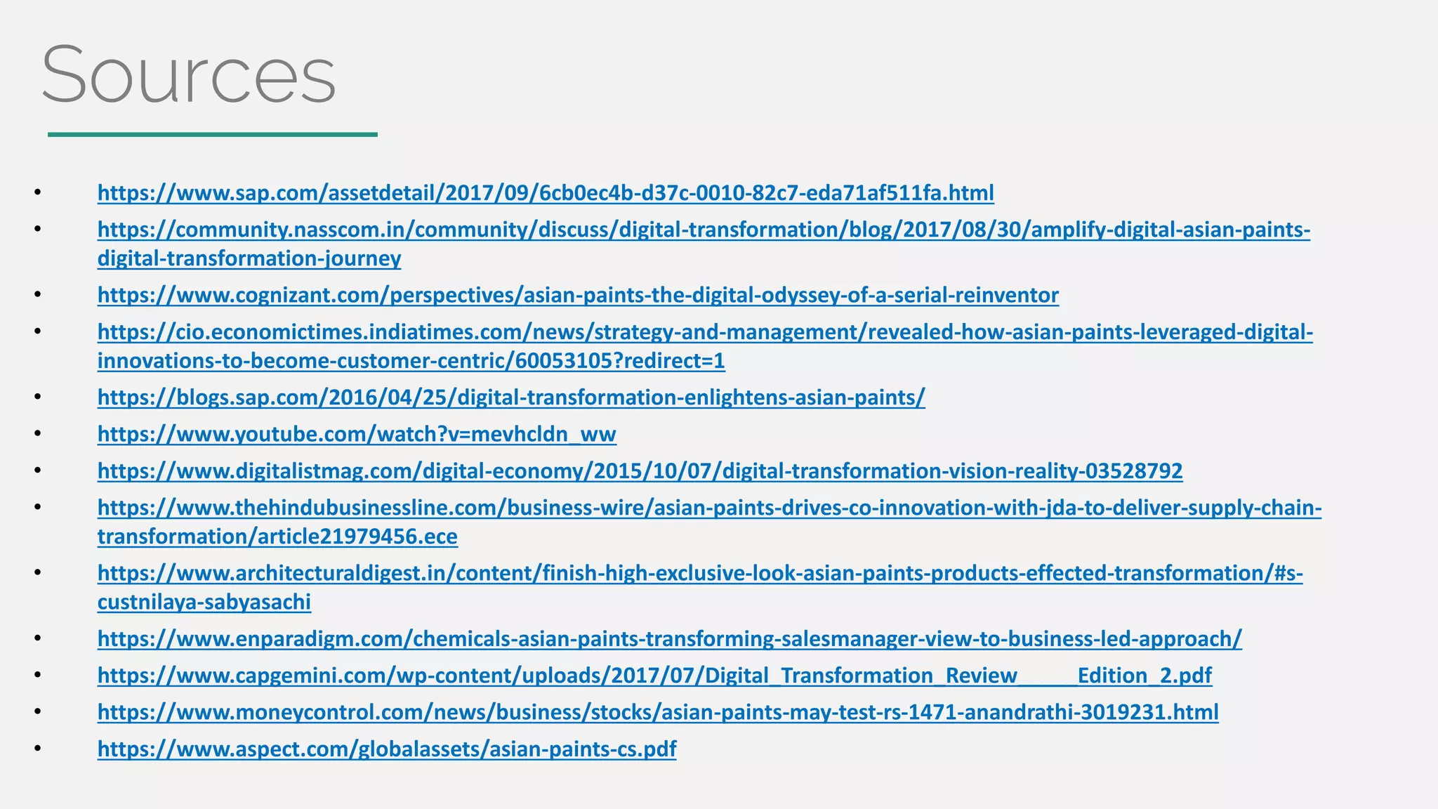 Asian Paints - Digital Transformation | PDF
