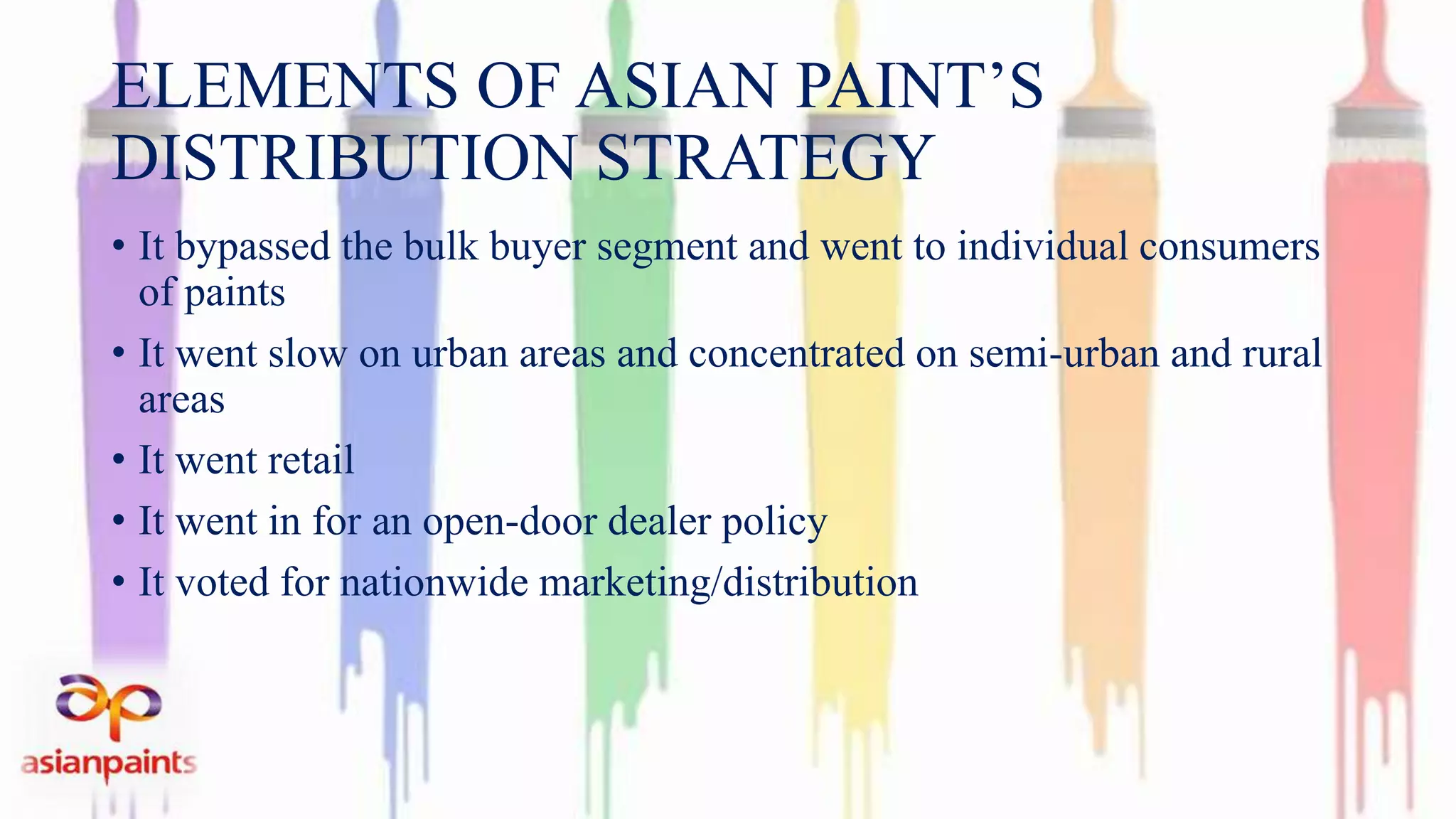 Asian paints Sales and Distribution strategy | PPTX