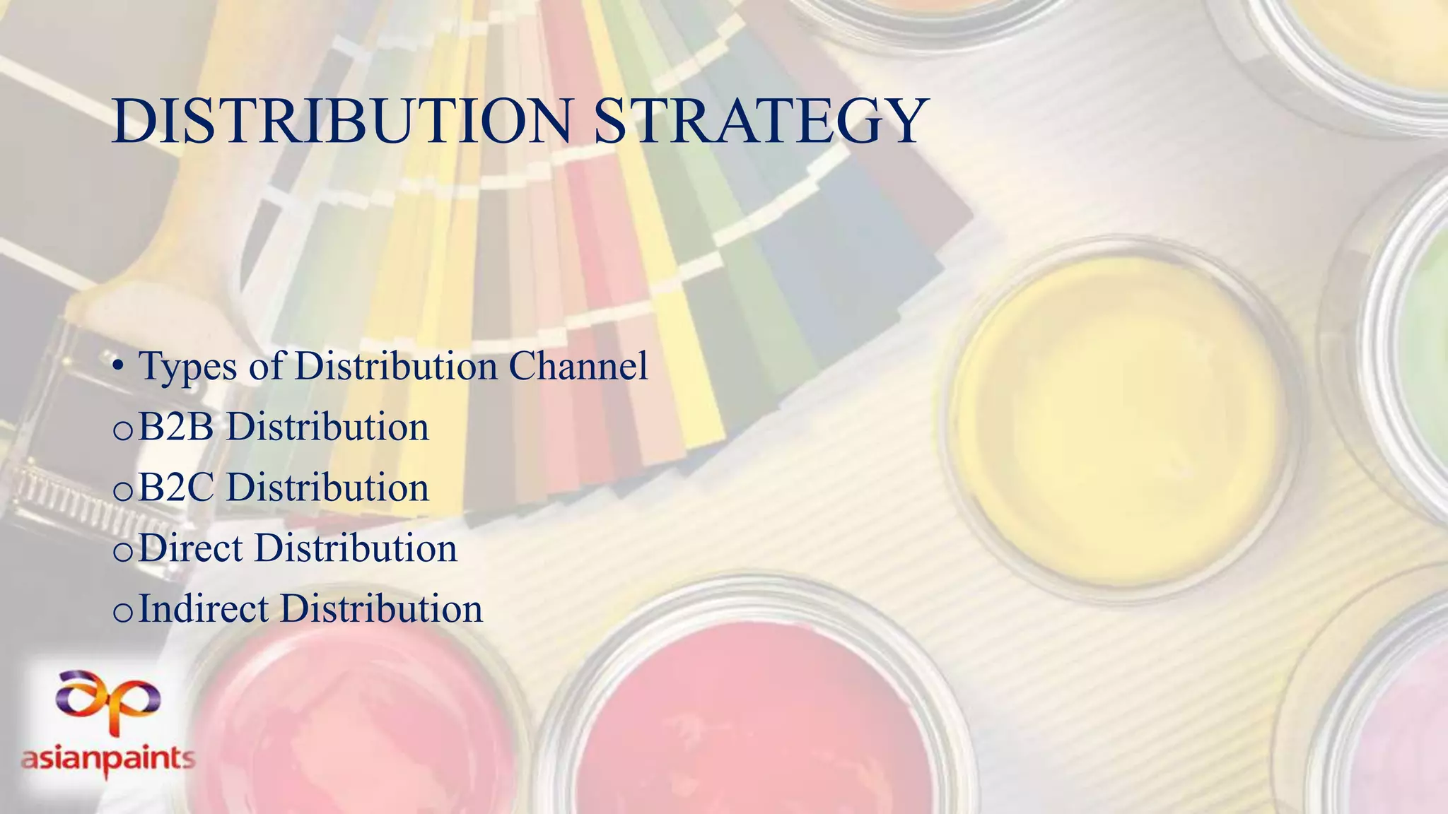 Asian paints Sales and Distribution strategy | PPTX