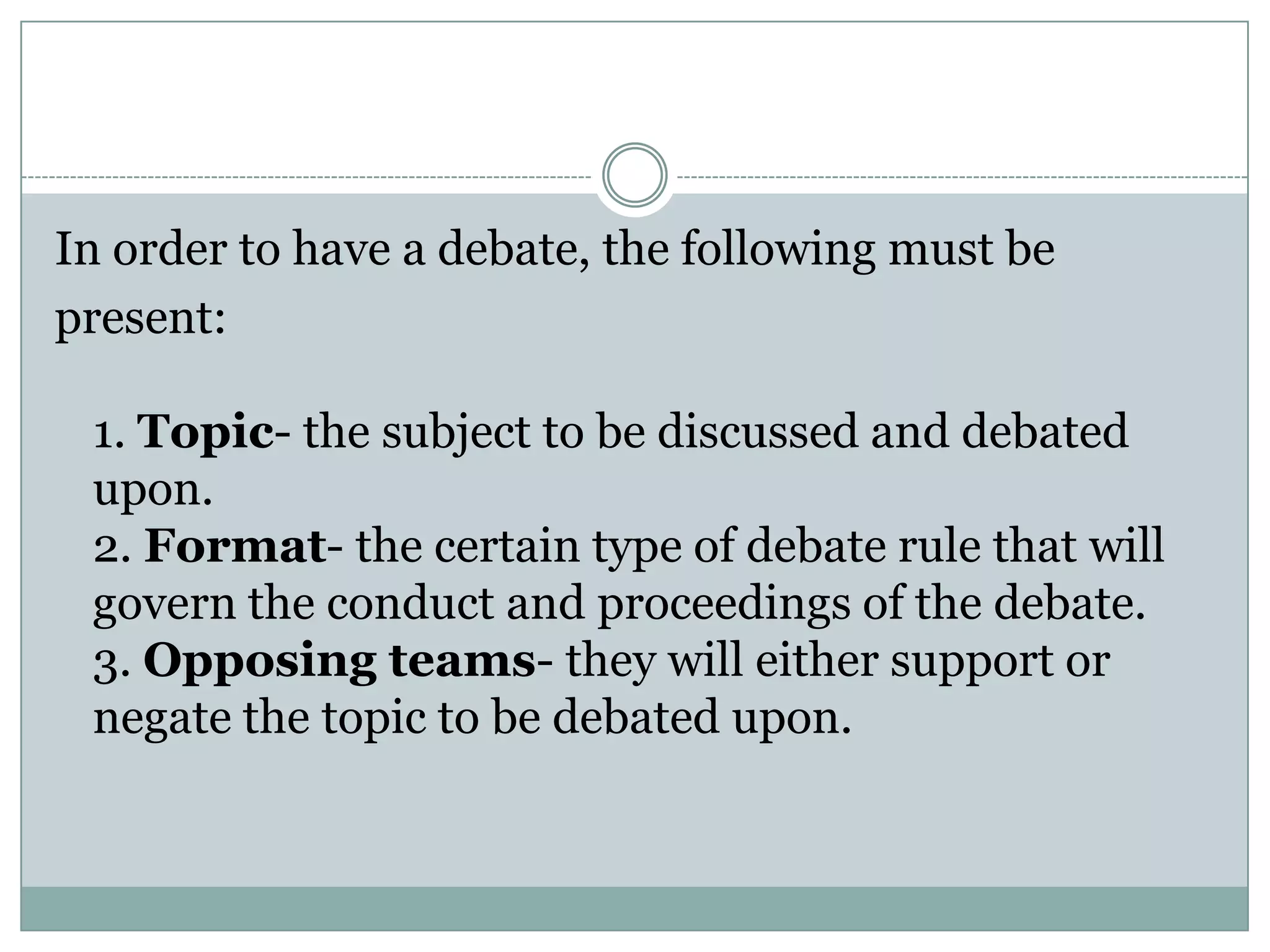 Asian parliamentary debate | PPTX