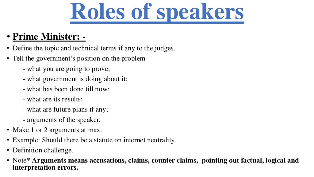 Asian parliamentary debate: Format, Roles of speaker, victory hacks.