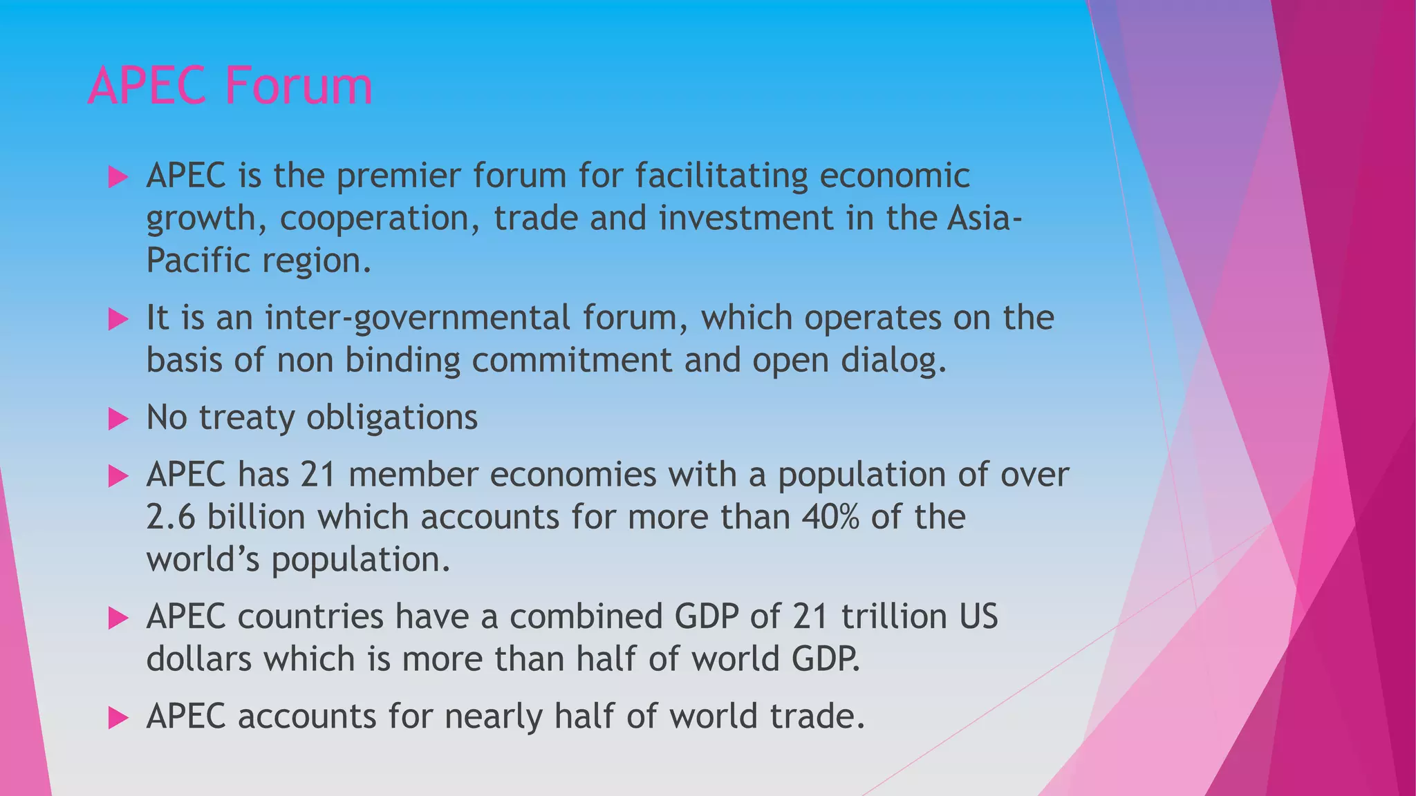 Asia Pacific Economic Cooperation (APEC) | PPTX