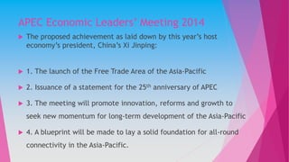 Asia Pacific Economic Cooperation (APEC) | PPTX