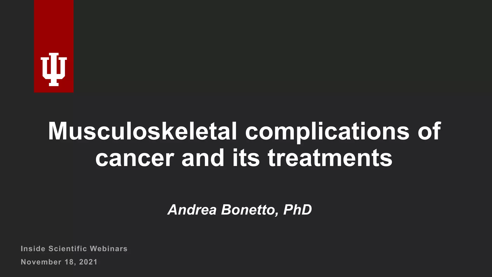 Musculoskeletal Complications of Cancer and its Treatments | PPTX