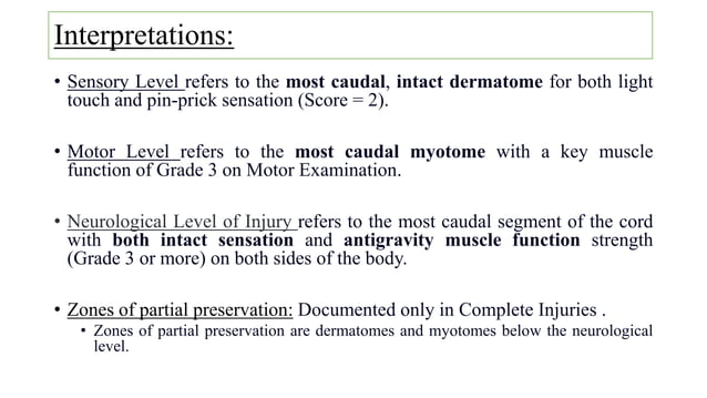ASIA Scale.pptx | Death, Injury, or Military Conflict | Sensitive Topics