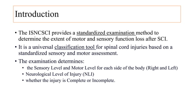 ASIA Scale.pptx | Death, Injury, or Military Conflict | Sensitive Topics