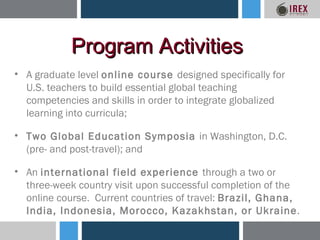 Leveraging International Professional Development for Classroom ...