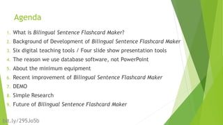 An Improvement and Practice of Bilingual Sentence Flashcard Maker | PPTX