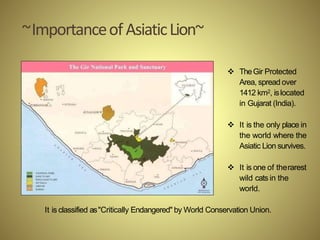 Asiatic Lion Map