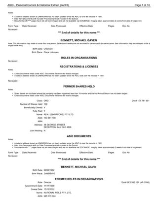ASIC PMB Technologies and B3bond Michael Gavin Bennett Former Roles In ...