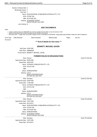 ASIC PMB Technologies and B3bond Michael Gavin Bennett Former Roles In ...