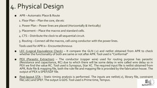 ASIC Design Flow | Physical Design | VLSI | PPTX