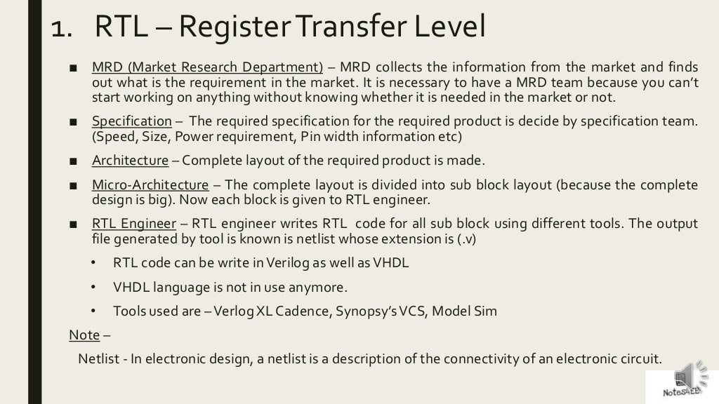 ASIC Design Flow | Physical Design | VLSI