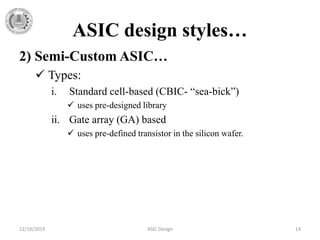 Asic design | PPTX