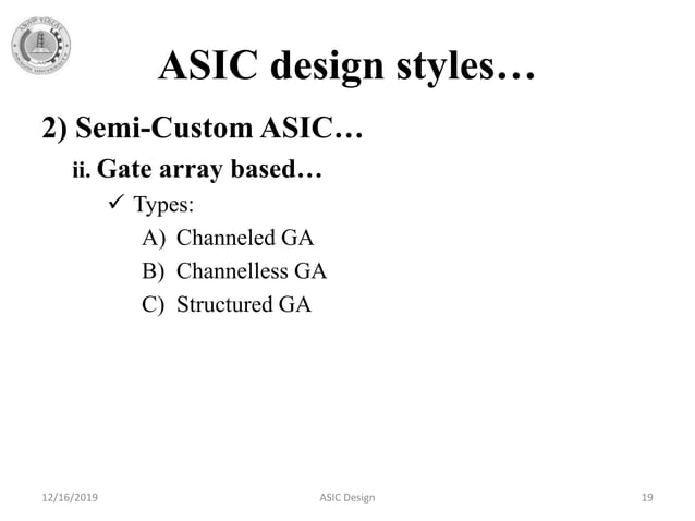 Asic design | PPTX | Computing | Technology & Computing