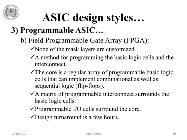 Asic design | PPTX | Computing | Technology & Computing
