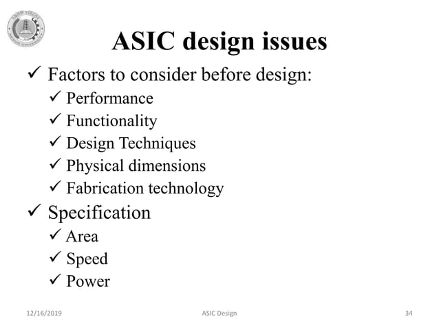 Asic design | PPTX | Computing | Technology & Computing