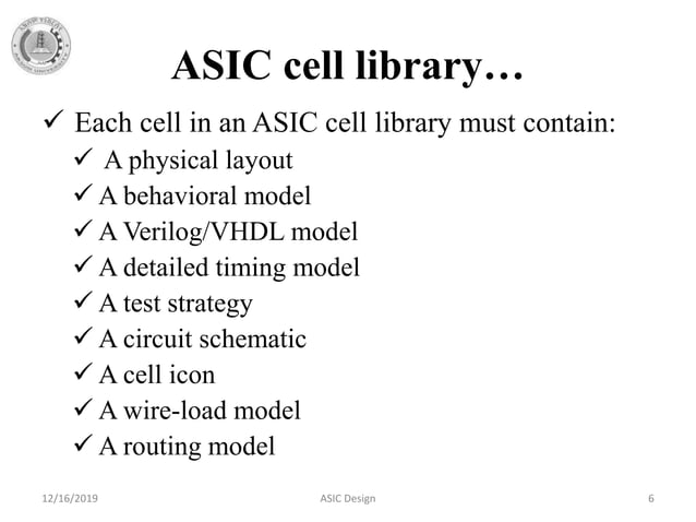 Asic design | PPTX | Computing | Technology & Computing