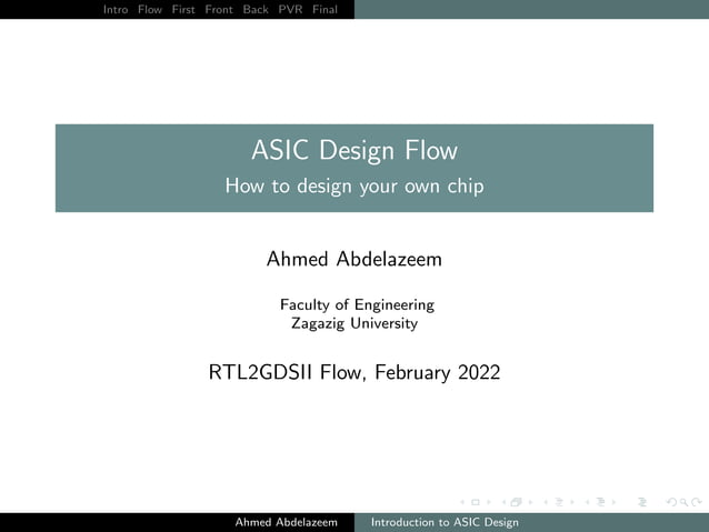 ASIC Design Flow | PDF