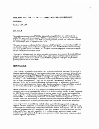 Asic Design For Test Scan Path Approach | PDF | Technology & Computing