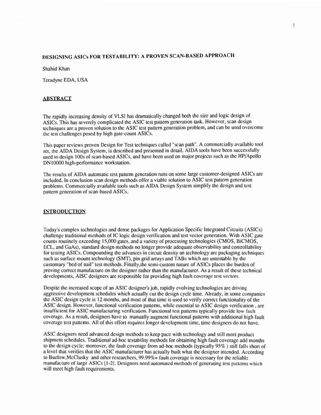 Asic Design For Test Scan Path Approach | PDF