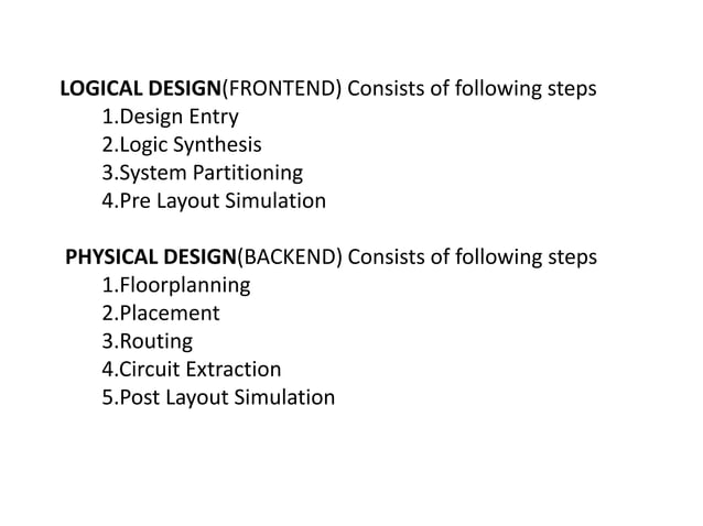Asic design flow | PPTX