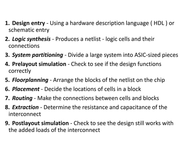 Asic design flow | PPTX
