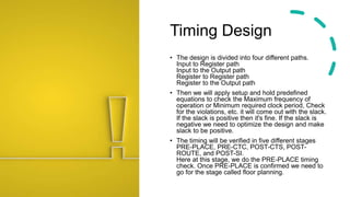 Complete ASIC design flow - VLSI UNIVERSE | PPTX