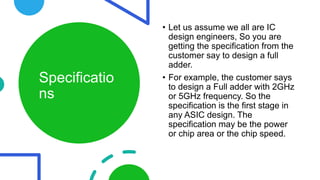 Complete ASIC design flow - VLSI UNIVERSE | PPT