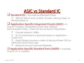 Asic design lect1 2 august 28 2012 | PPT | Technology & Computing