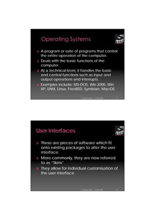 AS ICT (OCR) G061 3.1.2 Sofware & Hardware Components lesson slides | PDF