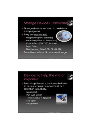 AS ICT (OCR) G061 3.1.2 Sofware & Hardware Components lesson slides | PDF