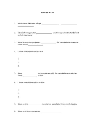 Asid dan alkali | DOCX