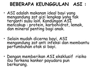 PENTINGNYA PEMBERIAN ASI EKSLUSIF PADA BAYI.ppt