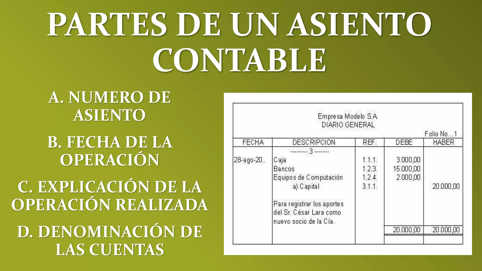 Asientos contables | PPTX