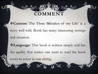 3 mistake of my life book review | PPTX