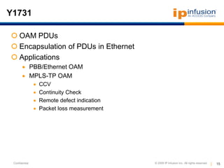 Ethernet OAM role in Broadband and Mobile | PPT