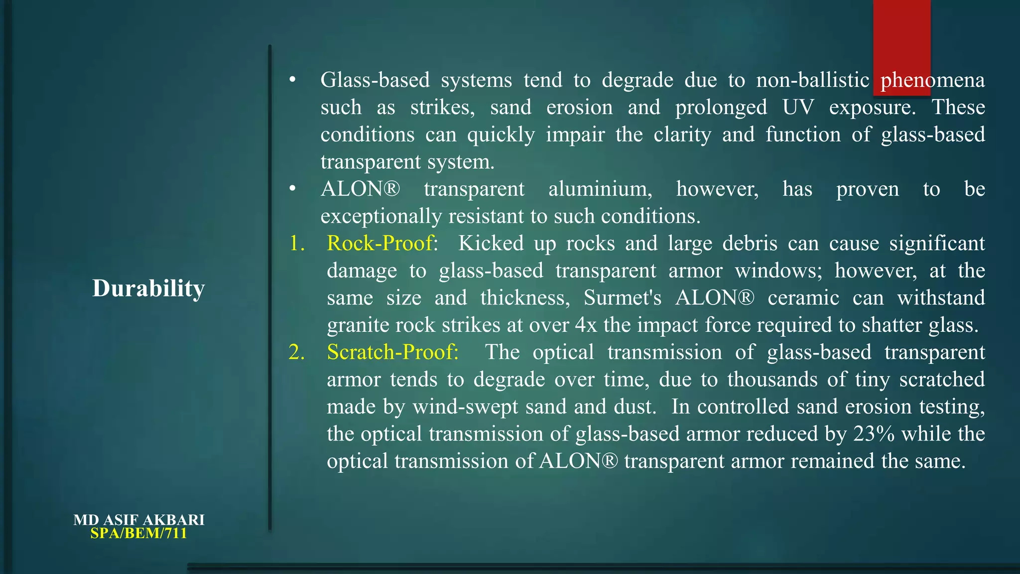 Asif akbari bem711 transparent aluminium | PPTX
