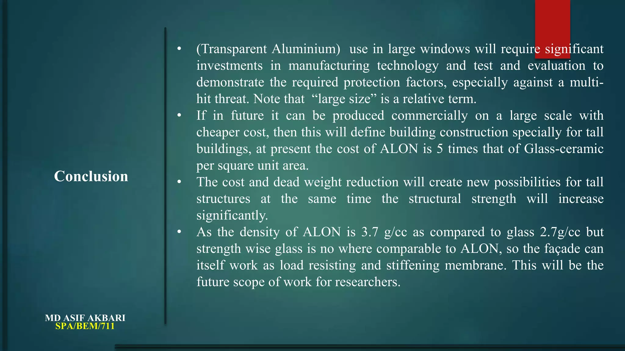 Asif akbari bem711 transparent aluminium | PPTX