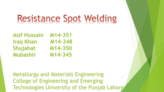 Resistance Spot Welding | PDF