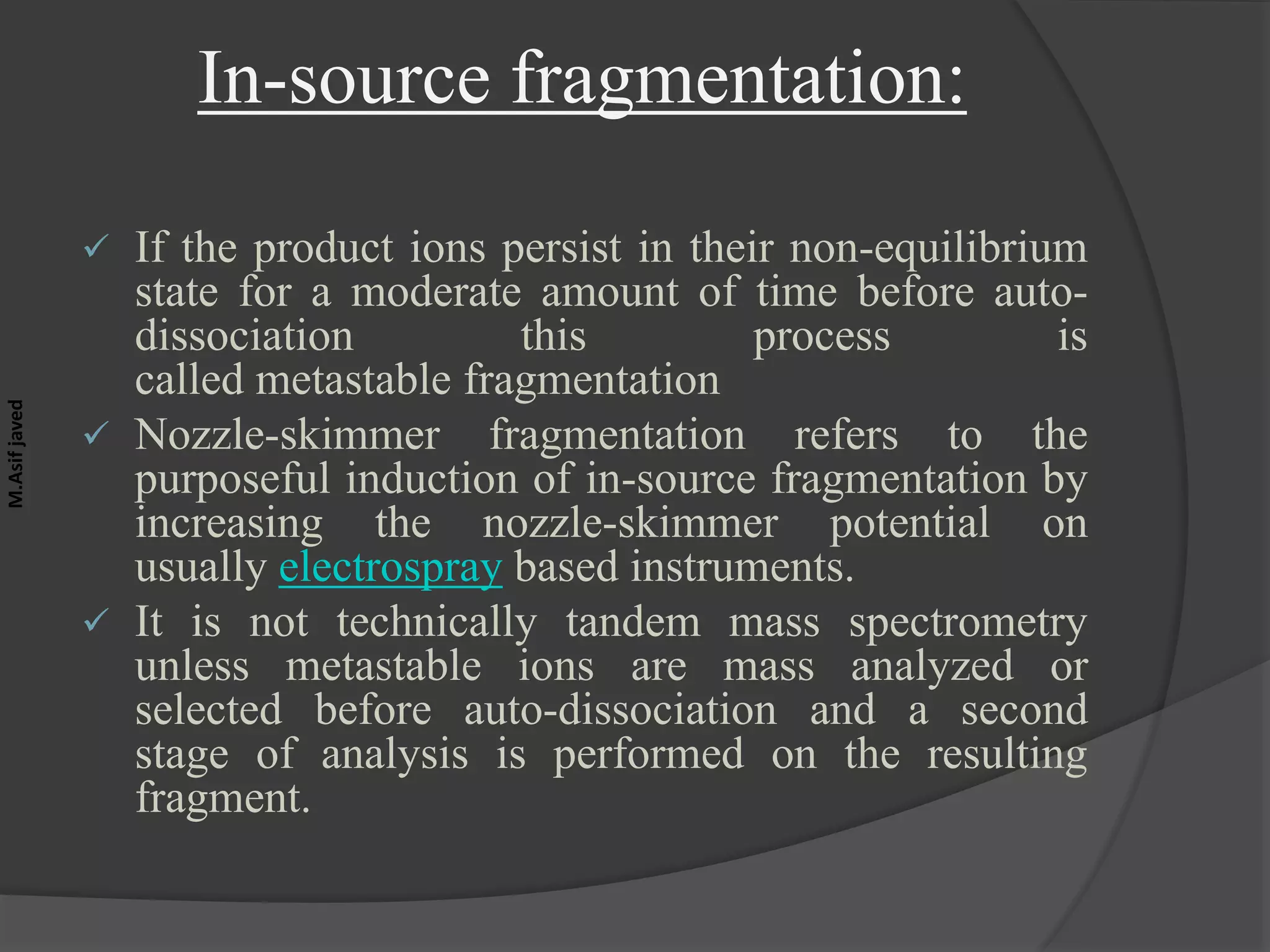 Tandem Mass spectrometry | PPTX