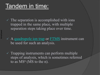 Tandem Mass spectrometry | PPTX