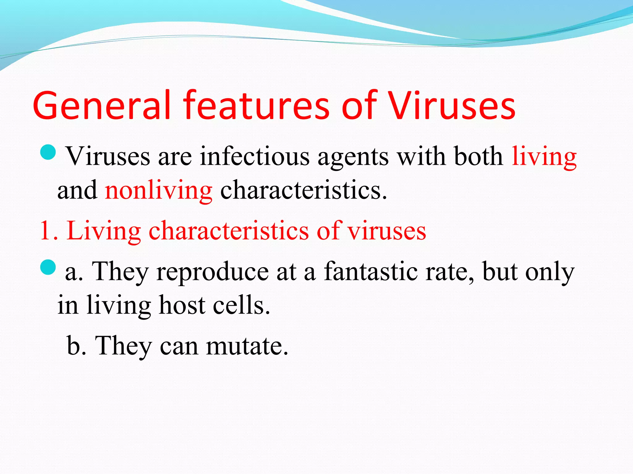 general organization and characterstics of virus | PPT | Biological ...