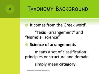 KM tool Taxonomy Presentation | PPT