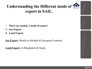 EXIM Procedure and Documentation:- A Study of SAIL documentation ...